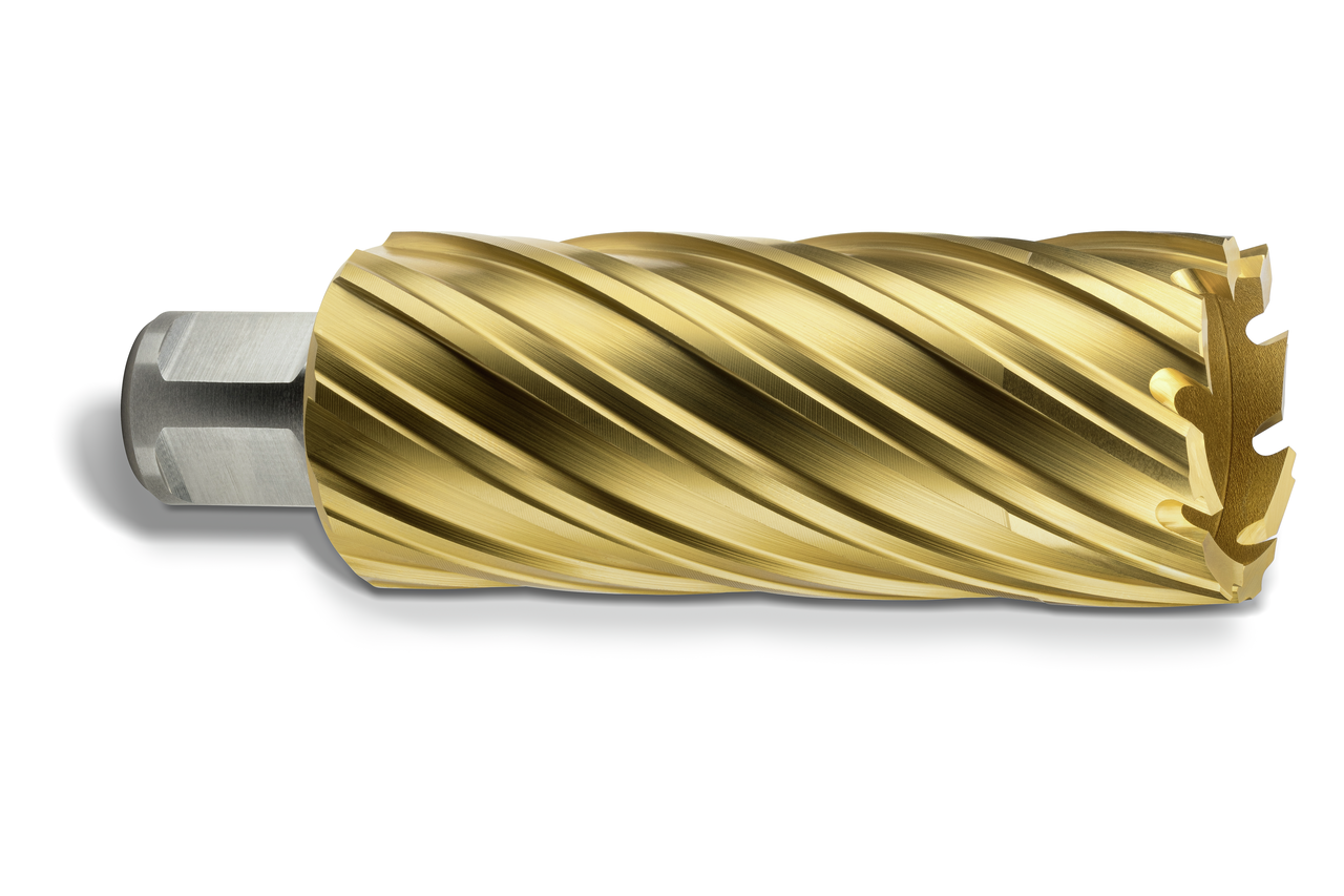 HSS annular cutter, TiN coated with 3/4 straight shank | Tradermax, SA ...